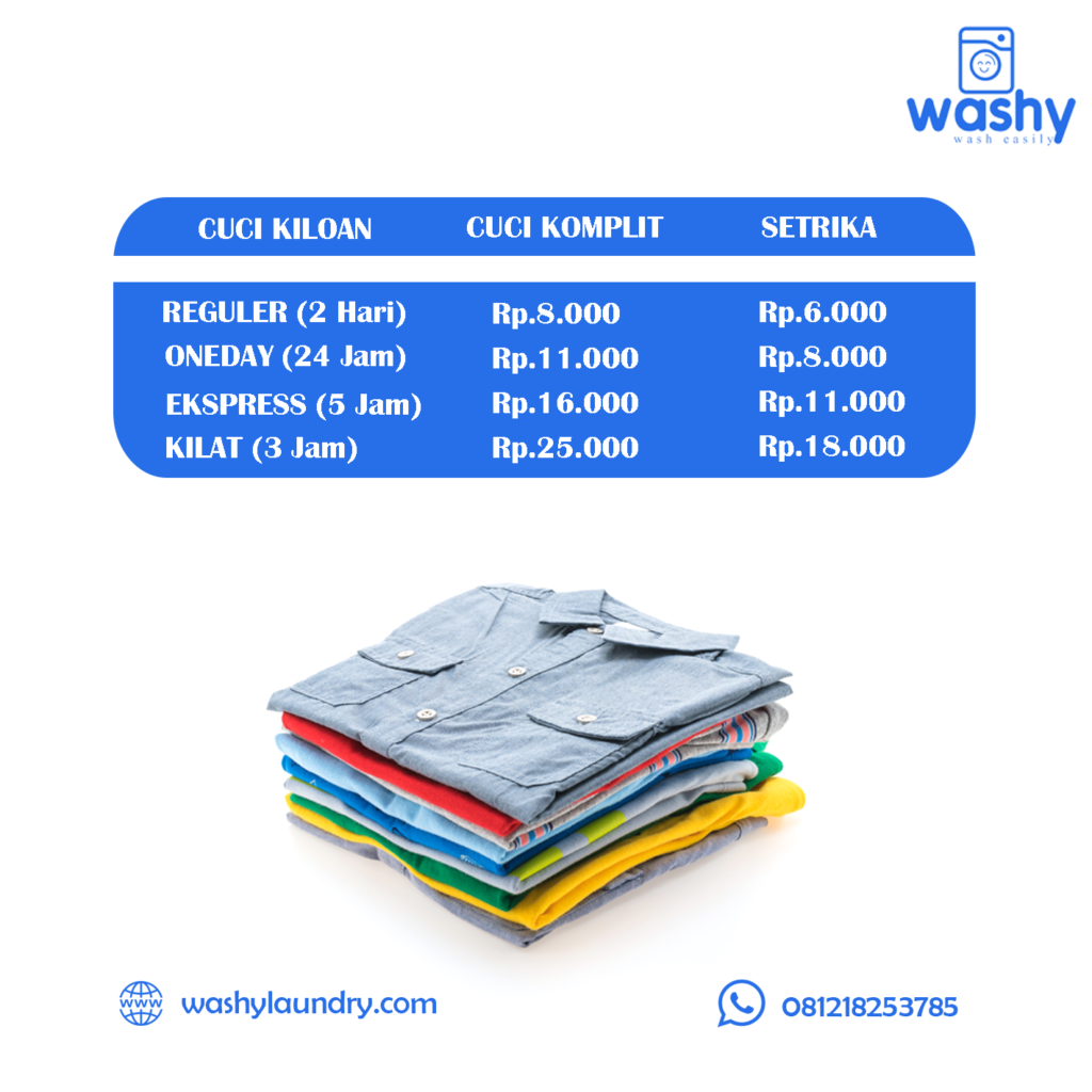 Pricelist - Laundry kiloan dan satuan Pamulang dan Ciputat gratis antar ...